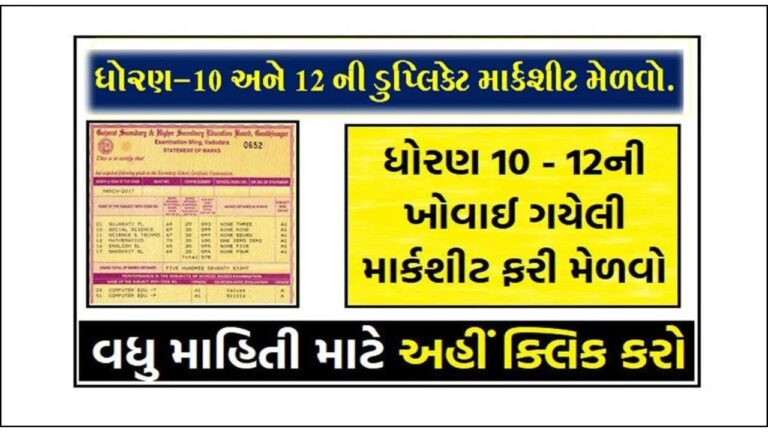 GSEB SSC & HSC Duplicate Marksheet Apply Online 2026 - sandeshedu.com